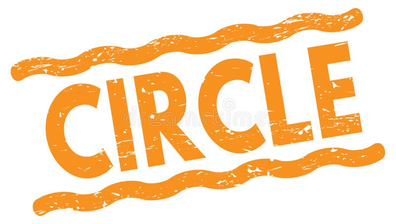 CIRCLE Text on Orange Lines Stamp Sign Stock Illustration ...