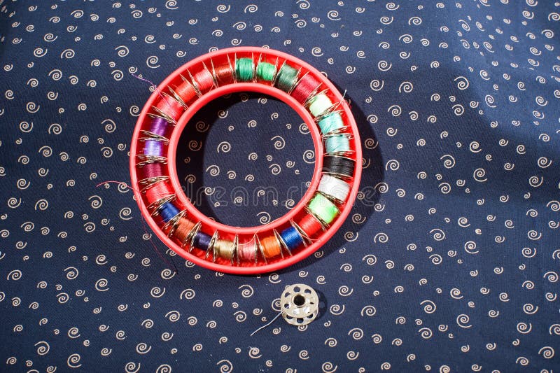 Circle of thread stock image. Image of thread, round - 13159229