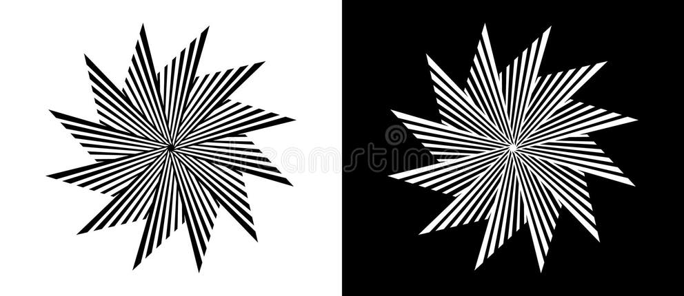 Circle with Transition Line Elements. Abstract Geometric Art Line ...