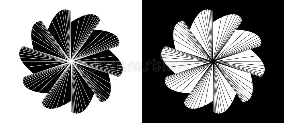 Circle with Transition Line Elements. Abstract Geometric Art Line ...