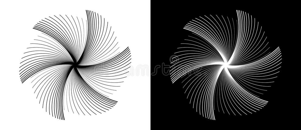 Circle with Transition Line Elements. Abstract Geometric Art Line ...