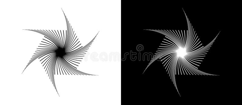 Circle with Transition Line Elements. Abstract Geometric Art Line ...