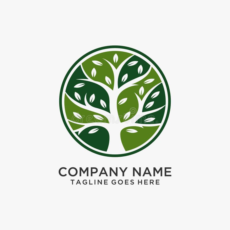 Circle tree logo design stock vector. Illustration of fresh - 237775110