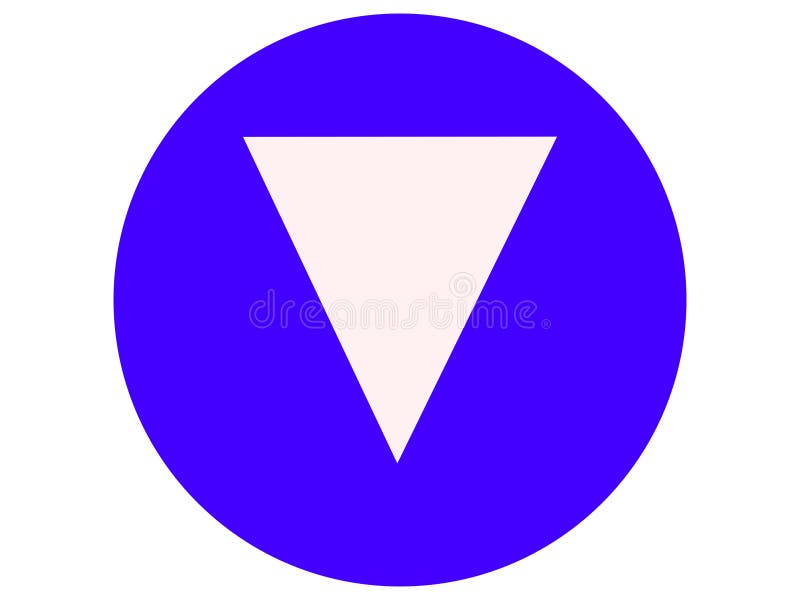 Circle with Triangle Inside Stock Illustration - Illustration of ...