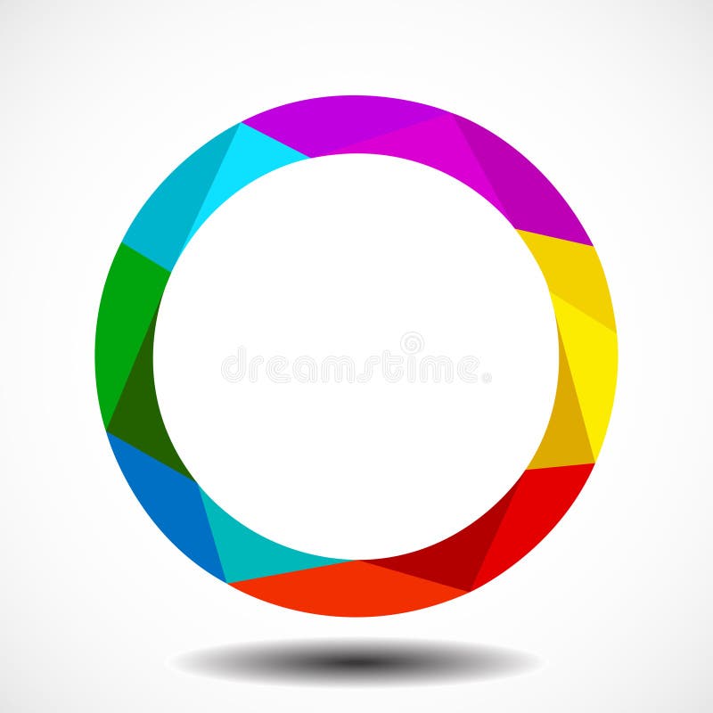 Circle of Triangles, Abstract Colorful Symbol Stock Illustration ...