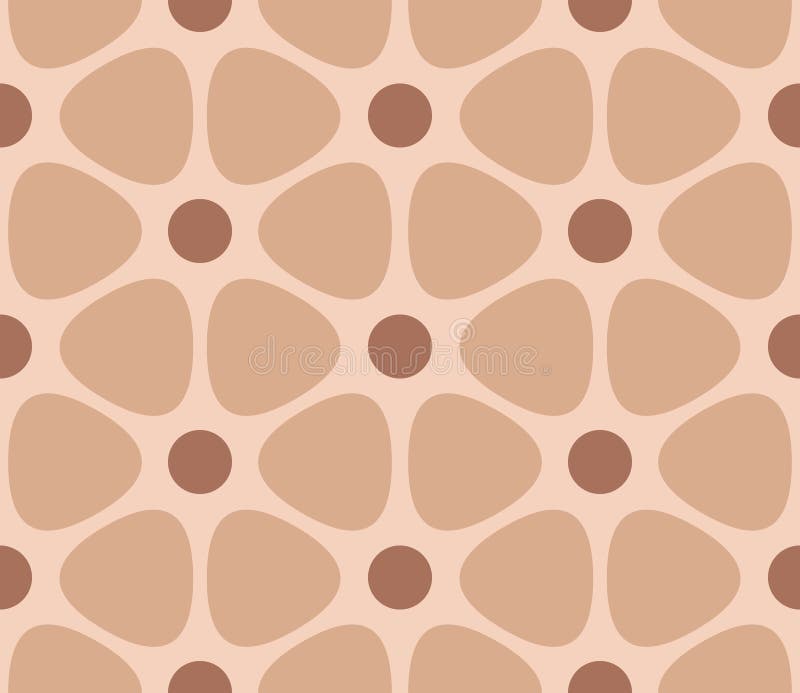 Circle and Triangles Rounded Corner Seamless Pattern Stock Vector ...