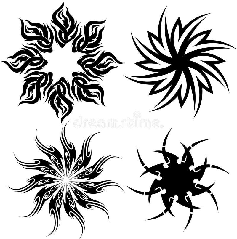 Circle tribal tattoo stock vector. Illustration of style - 16044559