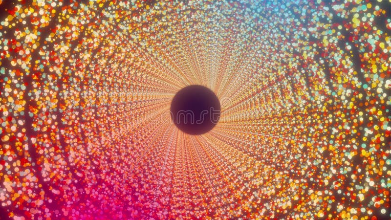 Circle Tunnel with Particles Stock Video - Video of motion, effect ...