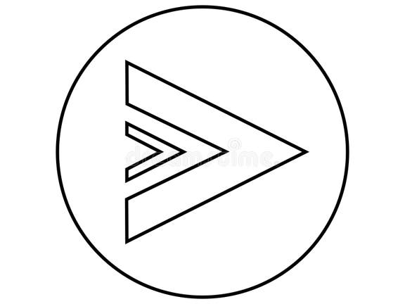 Circle with Two Triangle Inside Stock Illustration - Illustration of ...