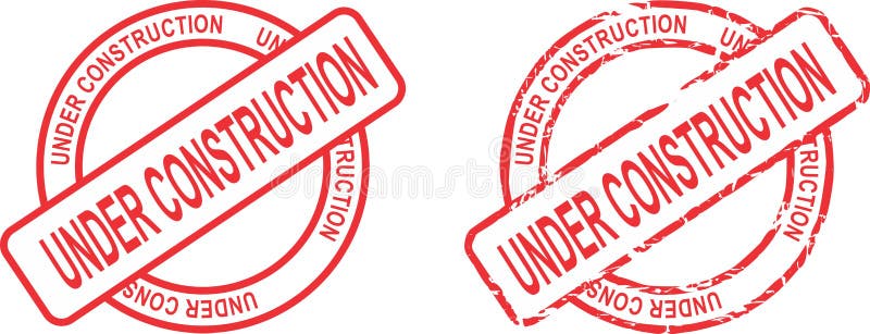 Circle Under Construction Sticker Stamp Set Stock Vector - Illustration ...