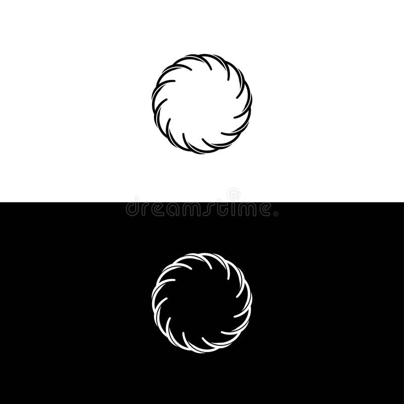 Circle Unique Vector Logo Silhouette Stock Vector - Illustration of ...