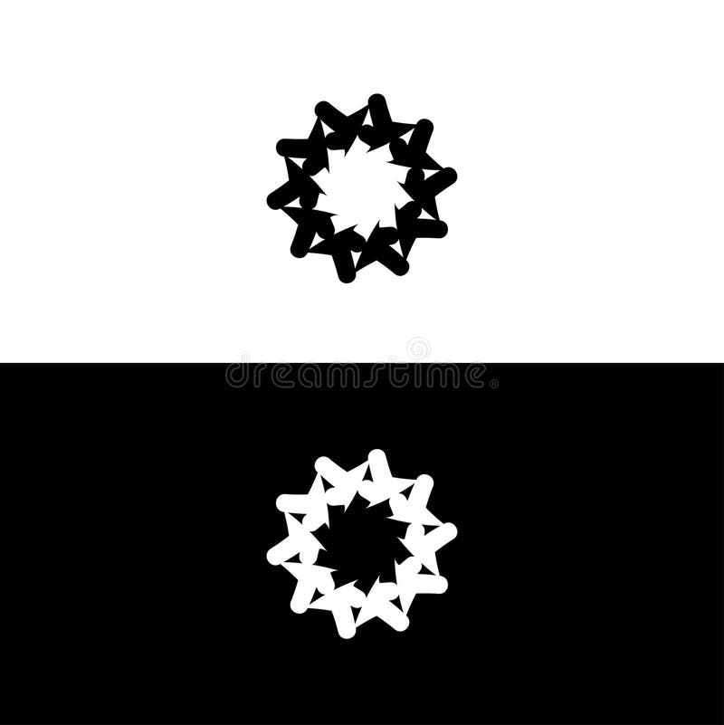 Circle unique vector logo stock vector. Illustration of emblem - 335164697