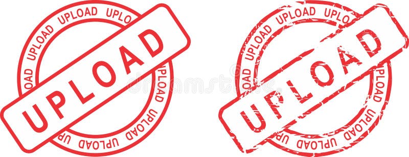 Circle Upload Sticker Stamp Set Stock Vector - Illustration of clipart ...