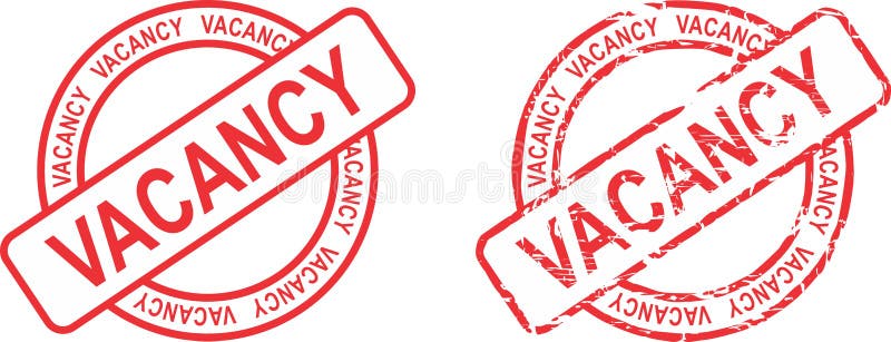 Circle Vacancy Text Red Stamp Sticker Set Collection Stock Vector ...