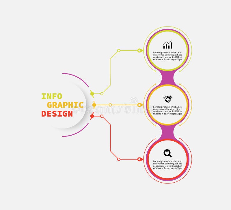 Circle Vector Design Template Icon for 3 Point Banner, Number Graphics ...