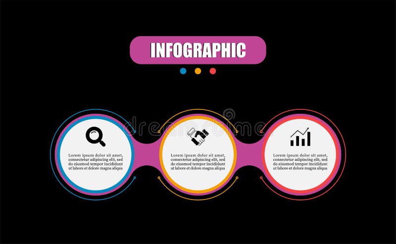 Circle Vector Design Template Icon for 3 Point Banner, Number Graphics ...