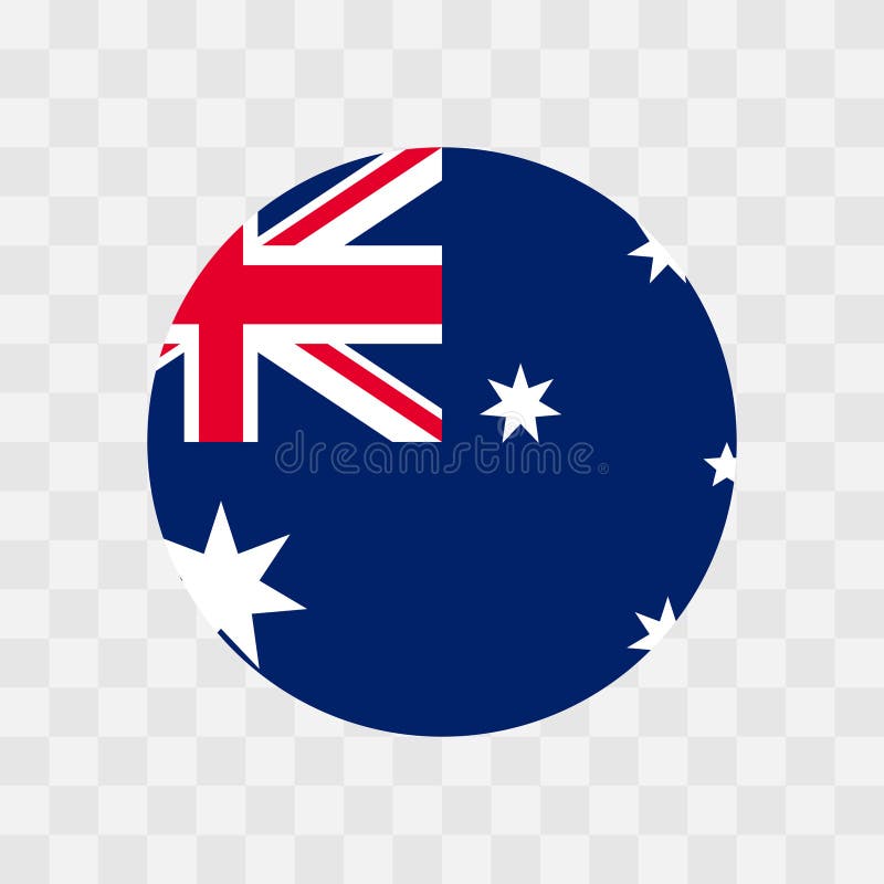 Circle Vector Flag of Australia Stock Vector - Illustration of nation ...