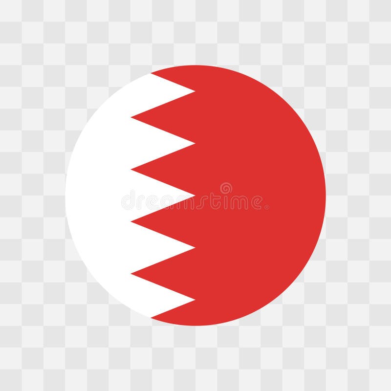 Circle Vector Flag of Bahrain Stock Vector - Illustration of bahrain ...