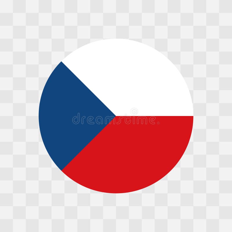 Circle Vector Flag of Czech Republic Stock Vector - Illustration of ...