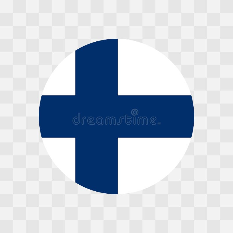 Circle Vector Flag of Finland Stock Vector - Illustration of isolated ...