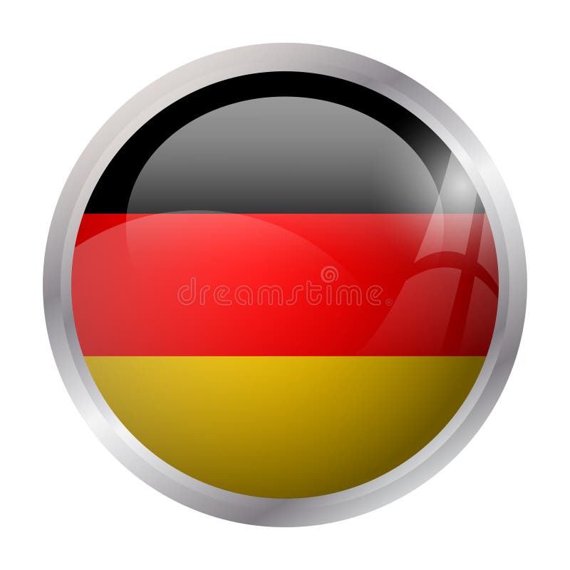 Circle Vector Flag of Germany Stock Vector - Illustration of unique ...