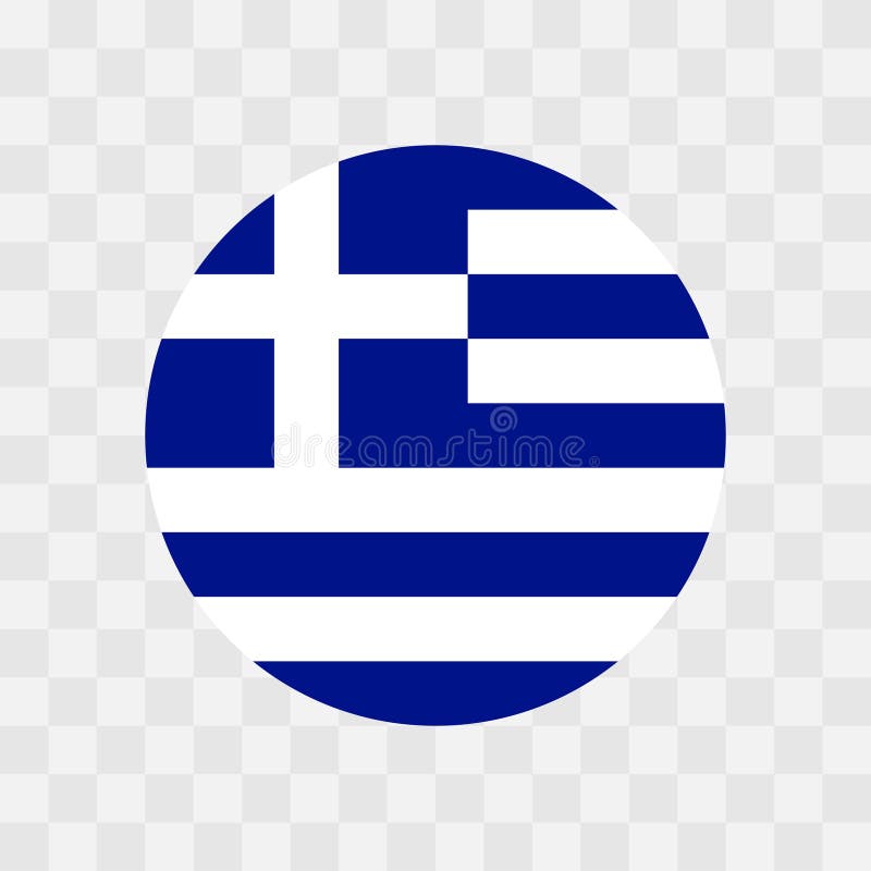 Circle Vector Flag of Greece Stock Vector - Illustration of greece ...