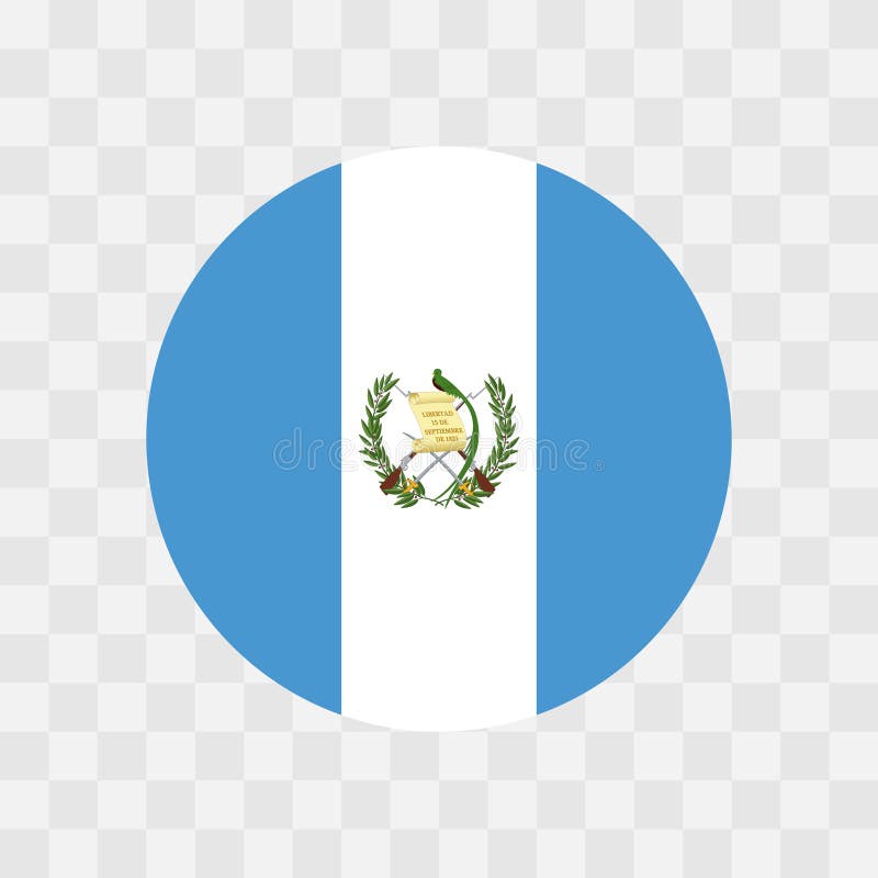 Circle Vector Flag of Guatemala Stock Vector - Illustration of single ...