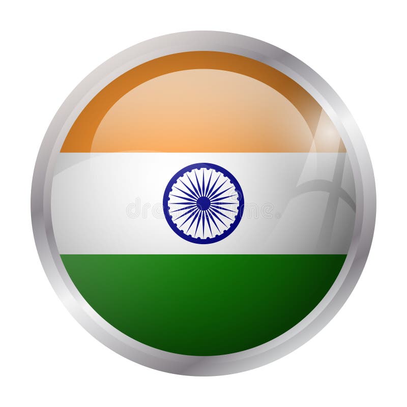 Circle Vector Flag of India Stock Vector - Illustration of design ...