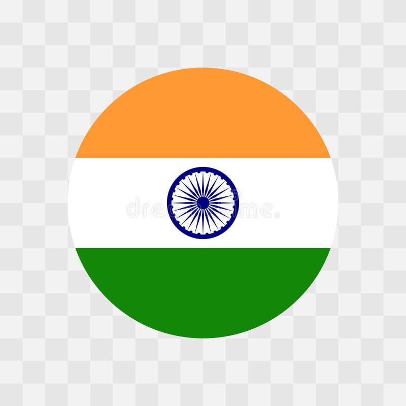 Circle Vector Flag of India Stock Vector - Illustration of icon, design ...
