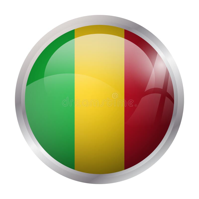 Circle vector flag of Mali stock vector. Illustration of vector - 311288353