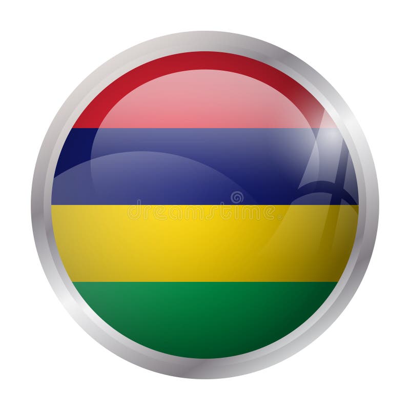 Circle Vector Flag of Mauritius Stock Vector - Illustration of ...