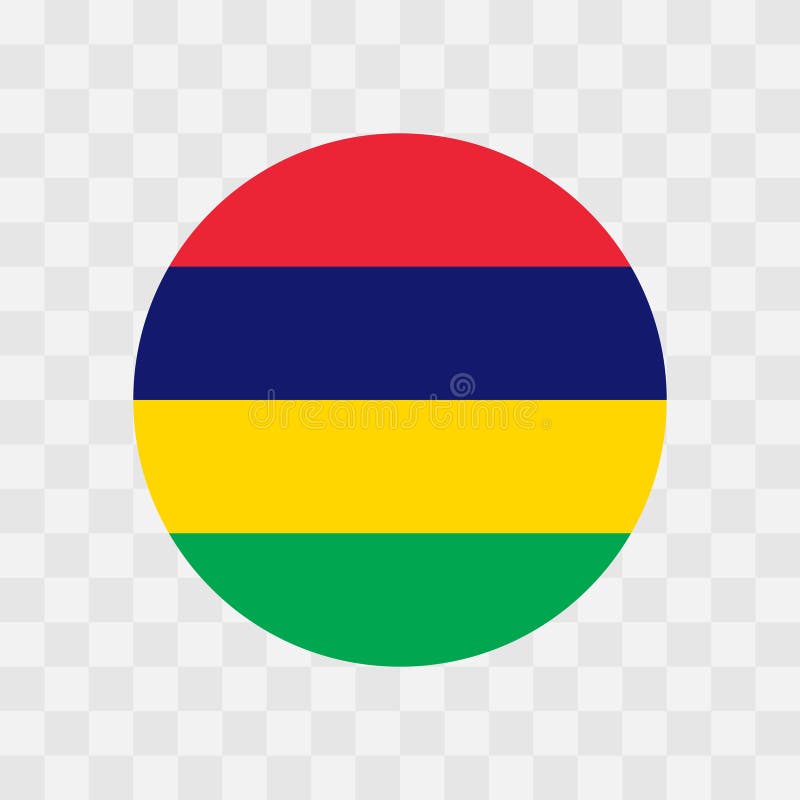 Circle Vector Flag of Mauritius Stock Illustration - Illustration of ...