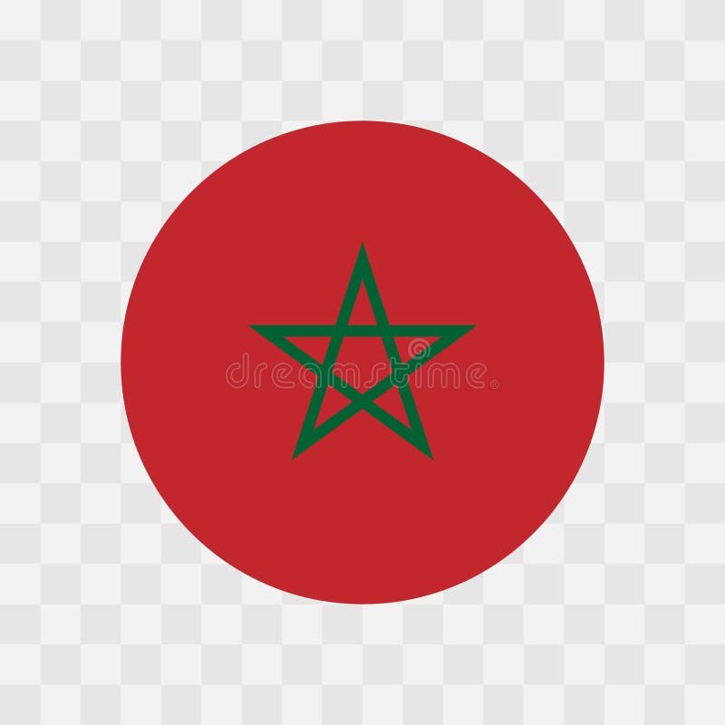 Circle Vector Flag of Morocco Stock Vector - Illustration of state ...