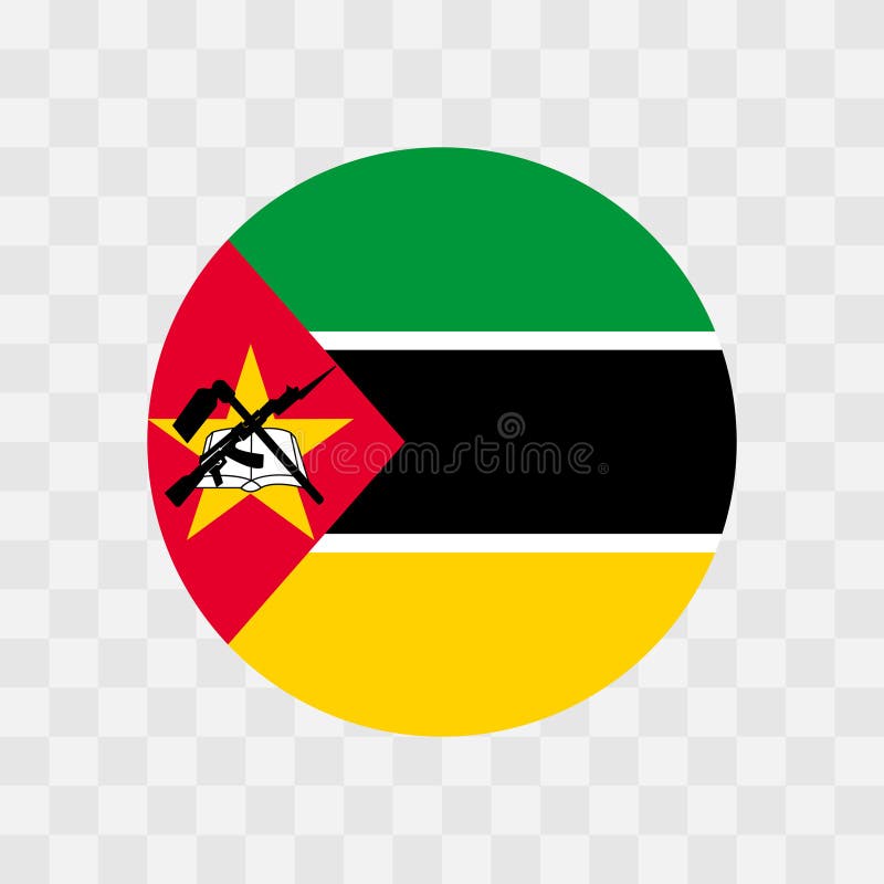 Circle Vector Flag of Mozambique Stock Vector - Illustration of world ...
