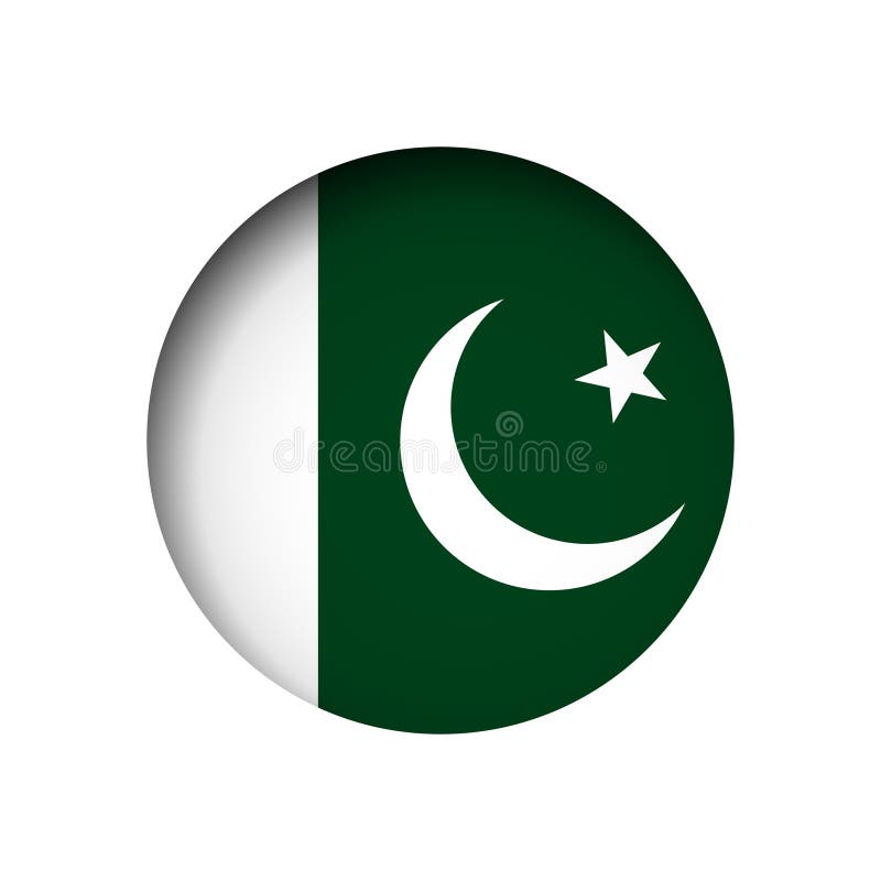 Circle Vector Flag of Pakistan Stock Vector - Illustration of object ...
