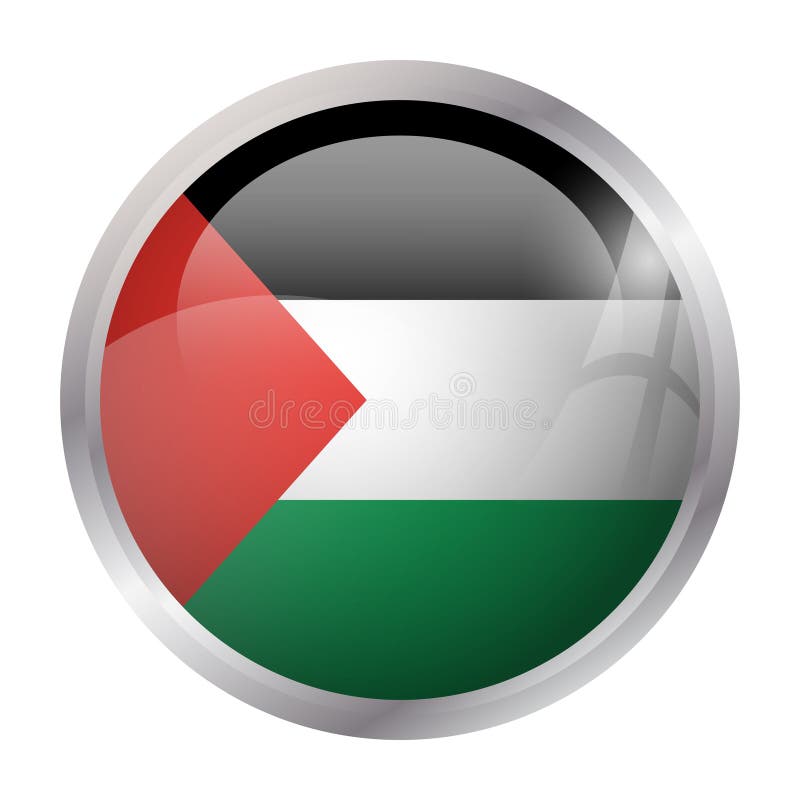 Circle Vector Flag of Palestine Stock Vector - Illustration of ...