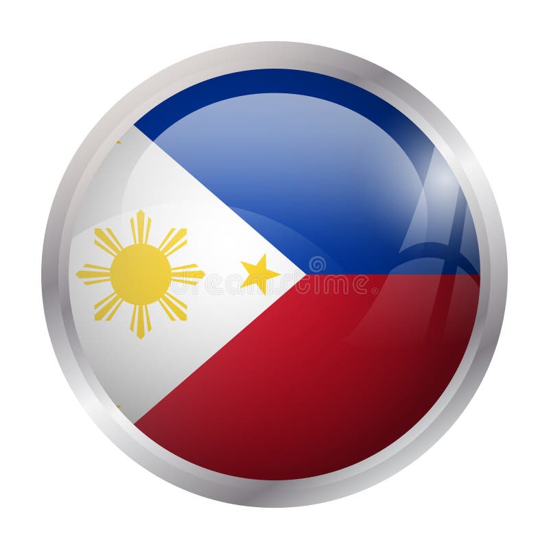 Circle Vector Flag of Philippines Stock Vector - Illustration of ...