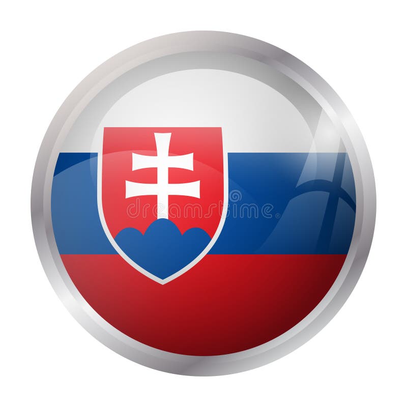 Circle Vector Flag of Slovakia Stock Vector - Illustration of world ...