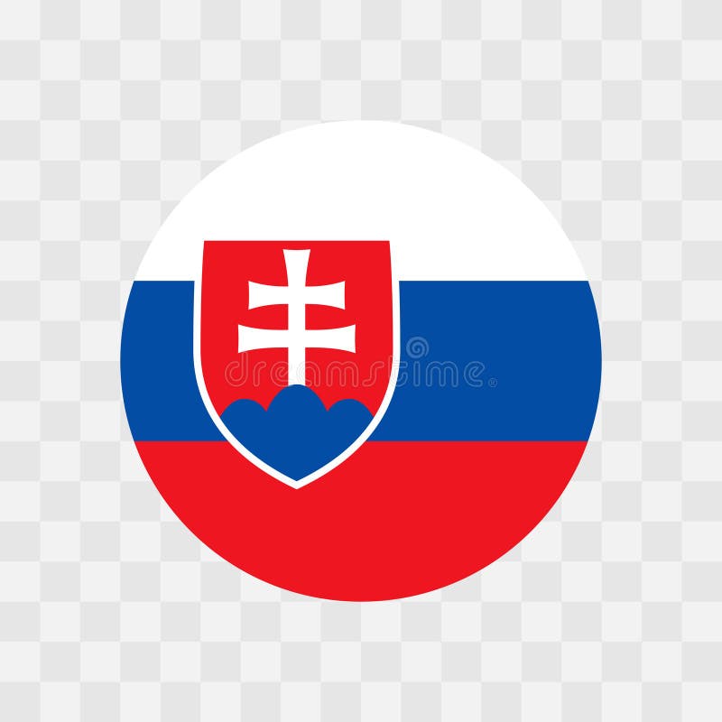 Circle Vector Flag of Slovakia Stock Vector - Illustration of ...