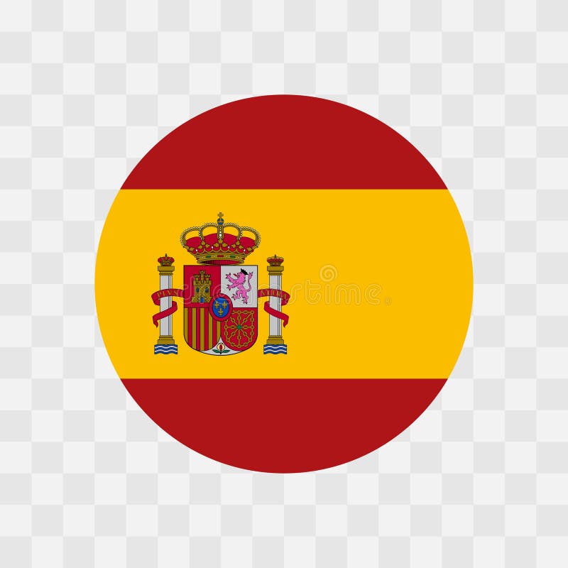 Circle Vector Flag of Spain Stock Vector - Illustration of isolated ...