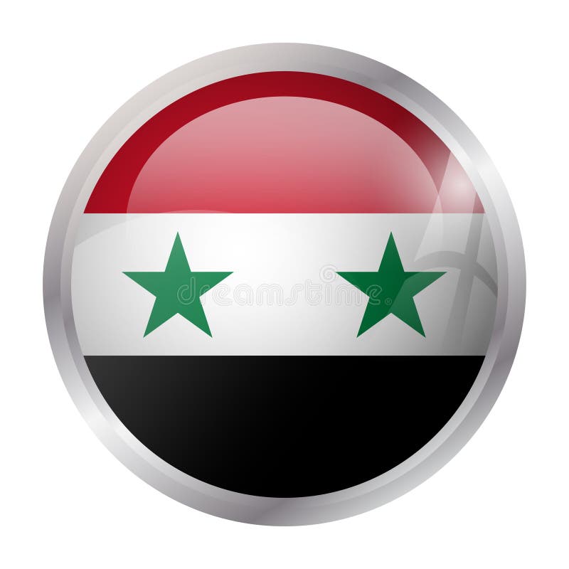 Circle Vector Flag of Syria Stock Vector - Illustration of state, asia: 311287618