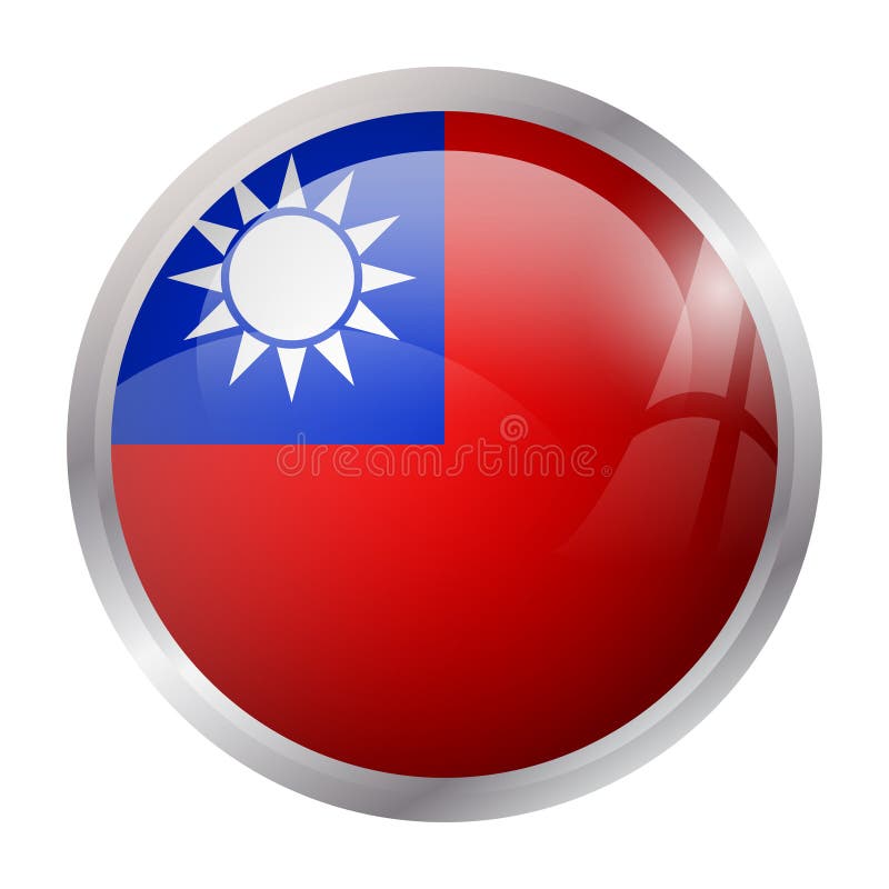 Circle Vector Flag of Taiwan Stock Vector - Illustration of taipei ...