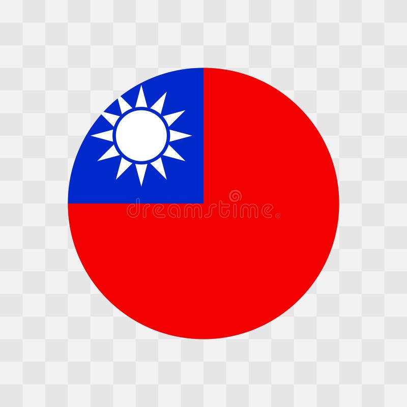 Circle Vector Flag of Taiwan Stock Vector - Illustration of graphic ...