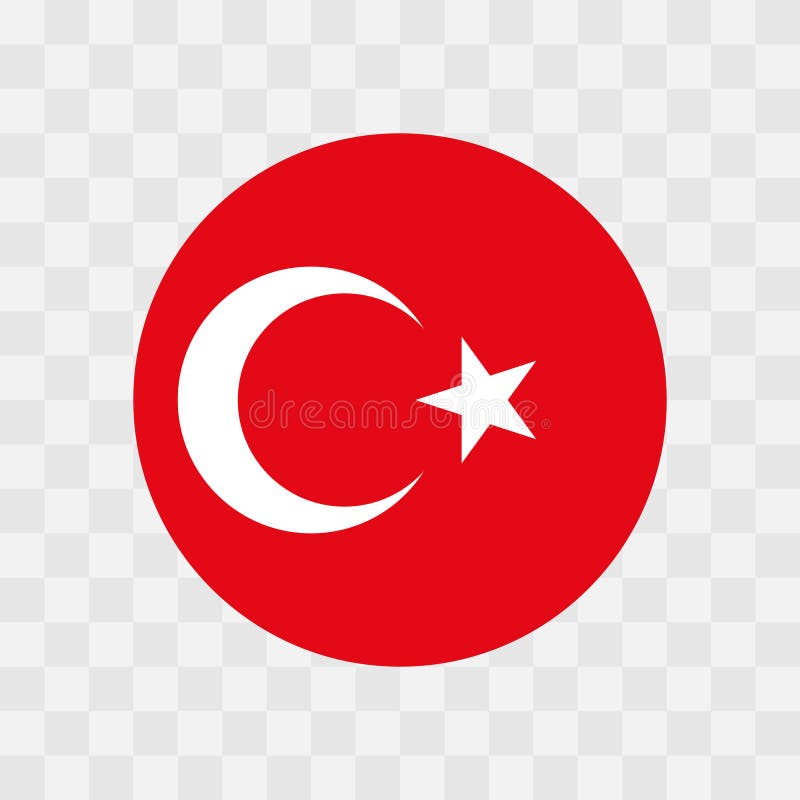 Circle Vector Flag of Turkey Stock Illustration - Illustration of shape ...