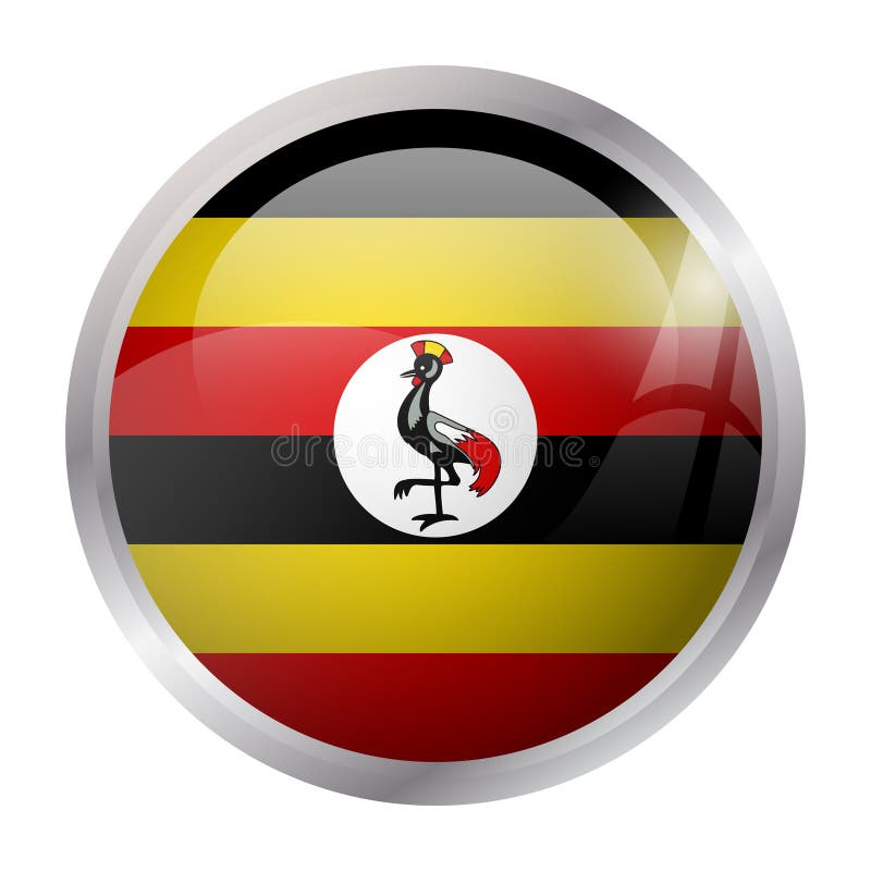 Circle Vector Flag of Uganda Stock Vector - Illustration of ensign ...