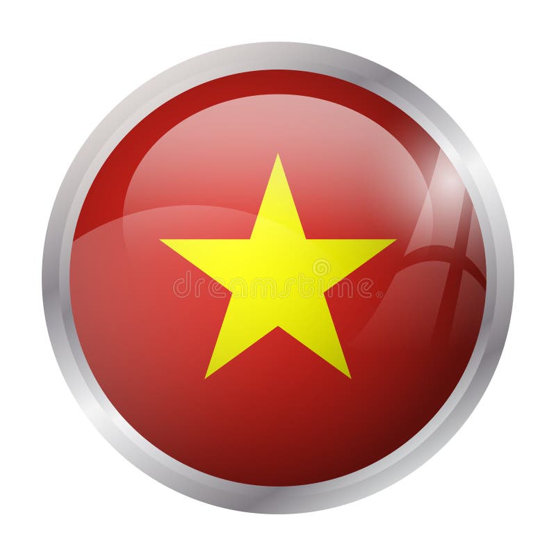 Circle Vector Flag of Vietnam Stock Vector - Illustration of ensign ...