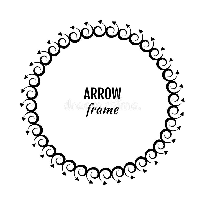 Circle Vector Frames or Borders Made of Arrows Symbols Stock Vector ...