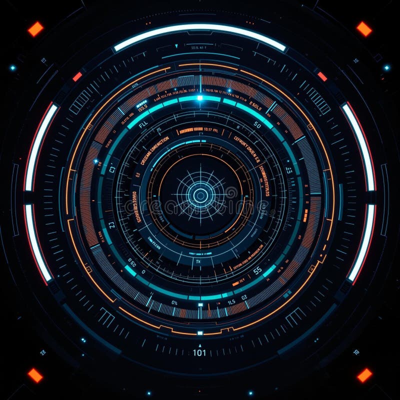 Circle Vector Hud Interface Screen Stock Illustration - Illustration of ...