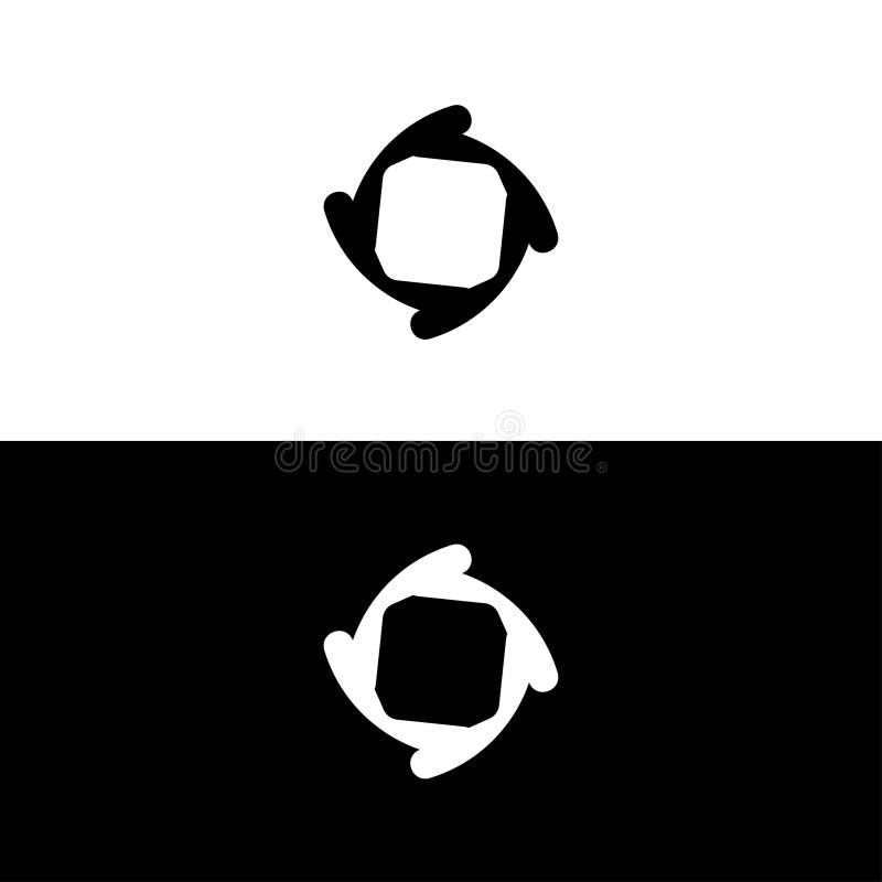 Circle Vector Logo Illustration Design .Black and White Circle Logo ...