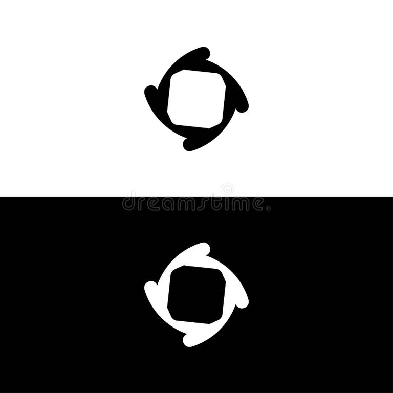 Circle Vector Logo Illustration Design .Black and White Circle Logo ...